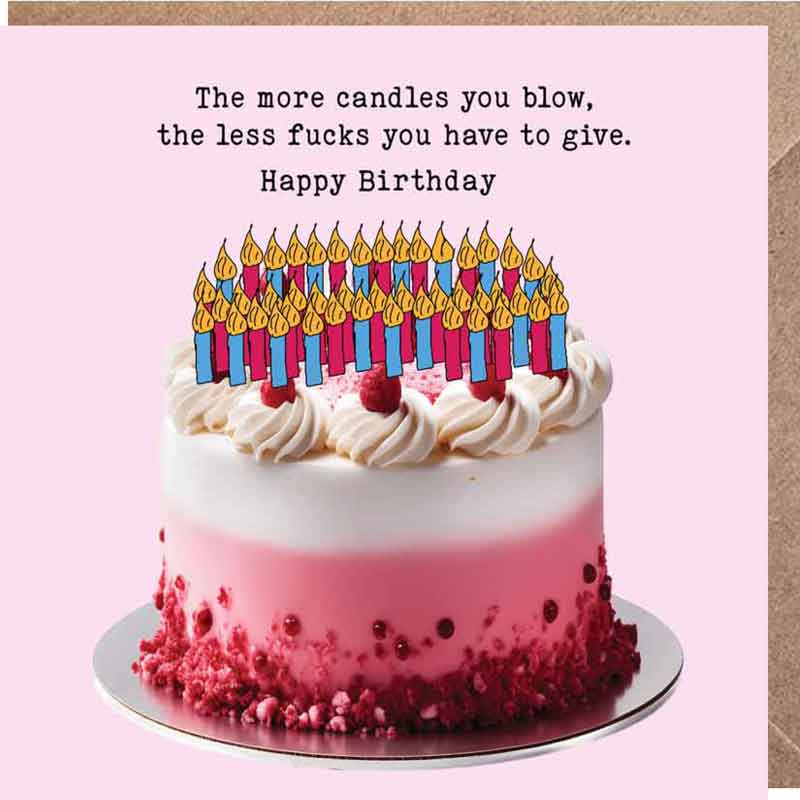 Lucy Loves Life Card No More Fks To Give Birthday Card